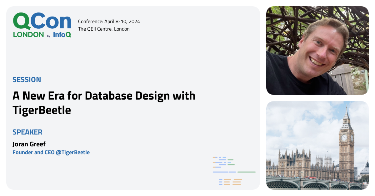 QCon London 2023 | A New Era for Database Design with TigerBeetle